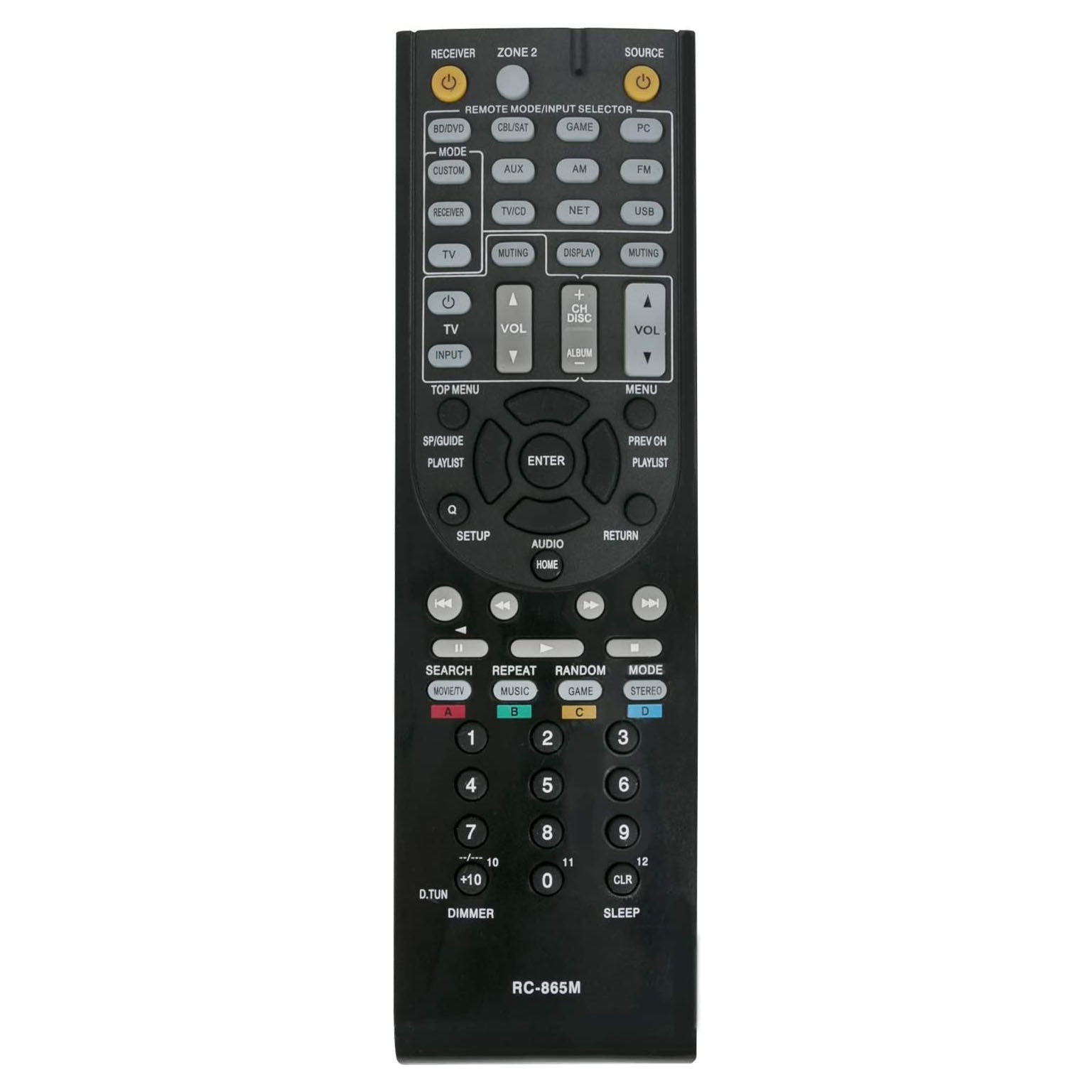 RC-865M Remote Control For Receiver HT-R391 TX-NR315 TXNR525 RC-866M T RC-865M Remote Control For Receiver HT-R391 TX-NR315 TXNR525 RC-866M T